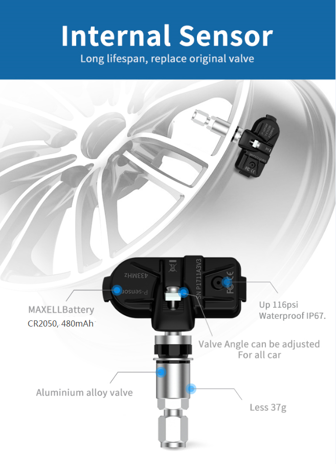 Racing Car Tpms can bus wireless tire pressure monitoring system from ...